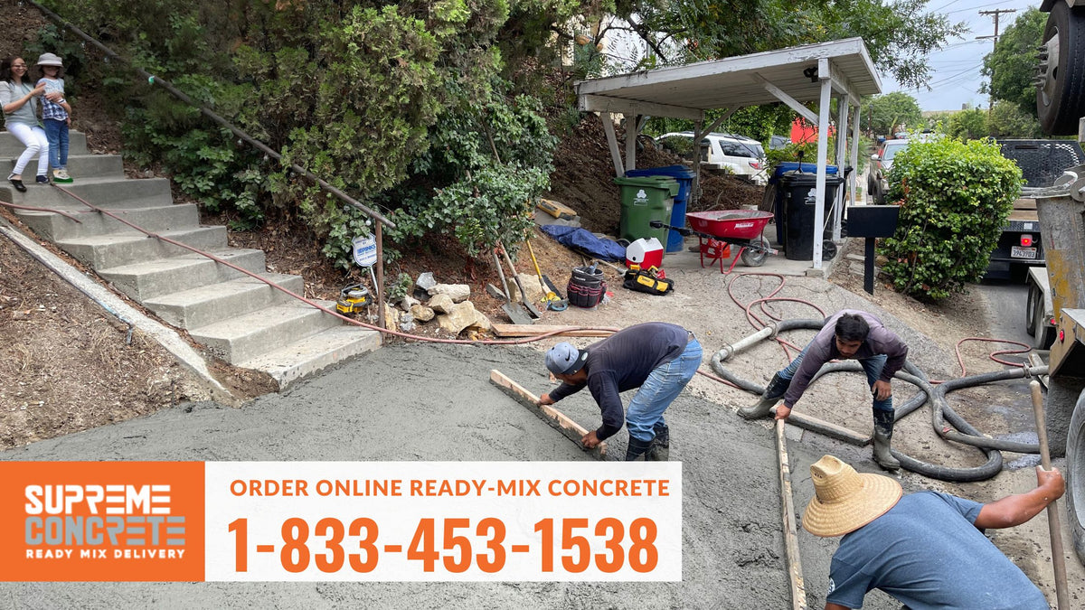 Concrete delivery for backyards | Supreme Concrete | SUPREME CONCRETE LLC